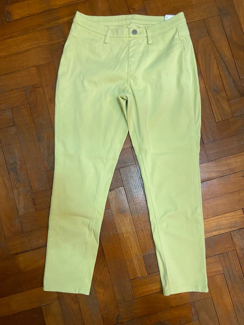 (Uniqlo) pastel lime green skinny jeans, Women's Fashion, Bottoms ...
