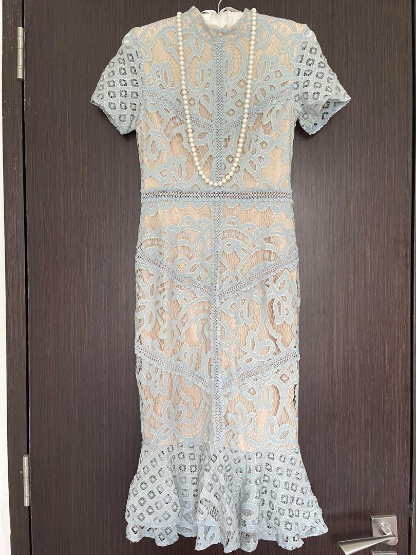 Powder Blue Lace dress, Women's Fashion, Dresses & Sets, Dresses on ...
