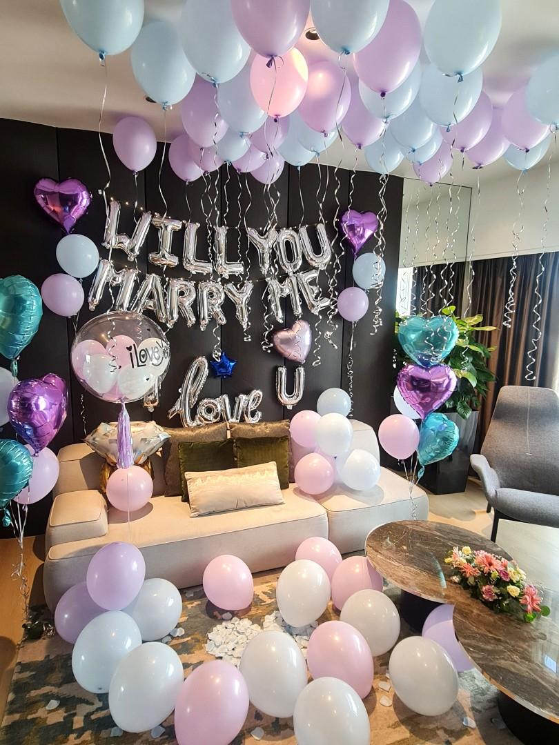 Proposal decorations, birthday decorations, helium balloons, birthday ...