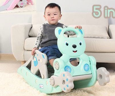 Rocking bear slide, Babies & Kids, Infant Playtime on Carousell