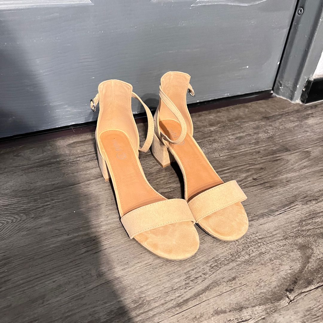 Rubi Nude Heels / Sandals, Women's Fashion, Footwear, Sandals on Carousell