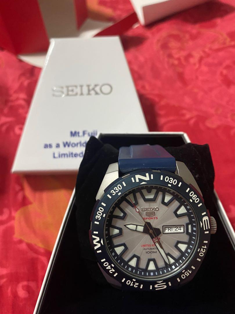 Seiko 5 Mt. Fuji Limited Edition + Epedition, Luxury, Watches on Carousell