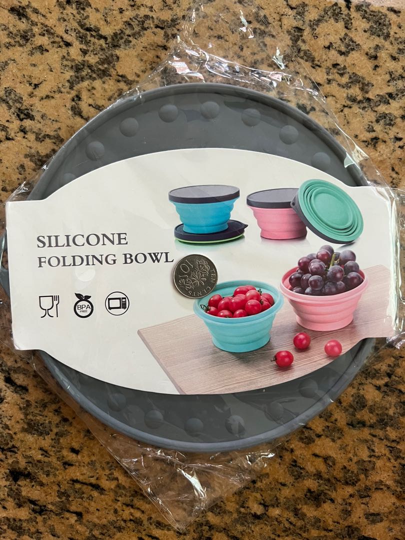 Silicon Folding Bowl, Furniture & Home Living, Kitchenware & Tableware ...