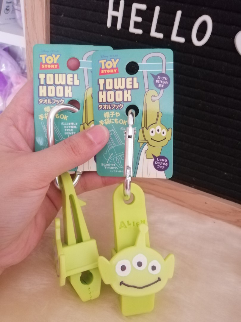Toy story alien towel hook, Hobbies & Toys, Memorabilia & Collectibles ...