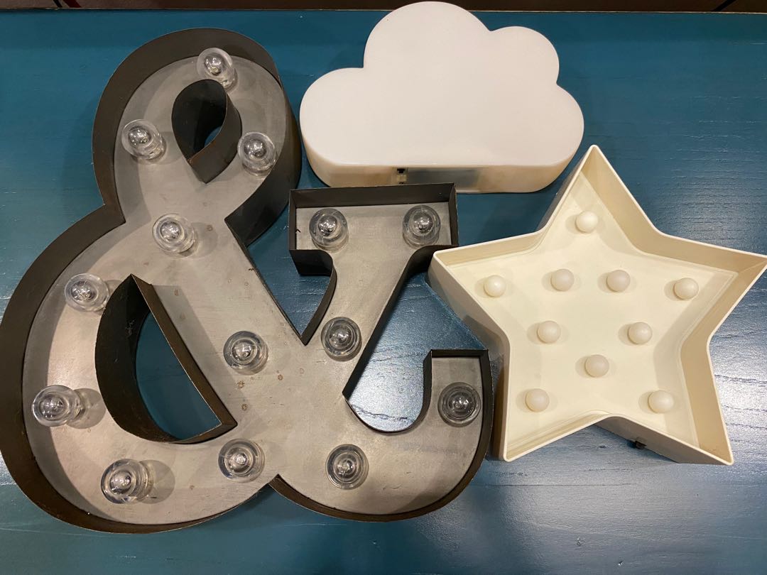 Typo Light Display Decor **FREE TO BLESS*, Furniture & Home Living ...