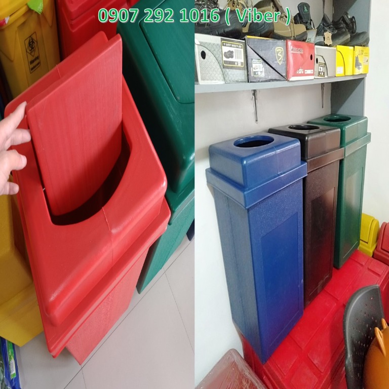 Untouhable bin trash bin segregation 82, Furniture & Home Living ...