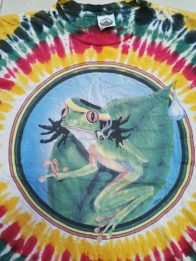 Vintage Tie Dye Frog Rasta USA, Men's Fashion, Tops & Sets, Tshirts ...