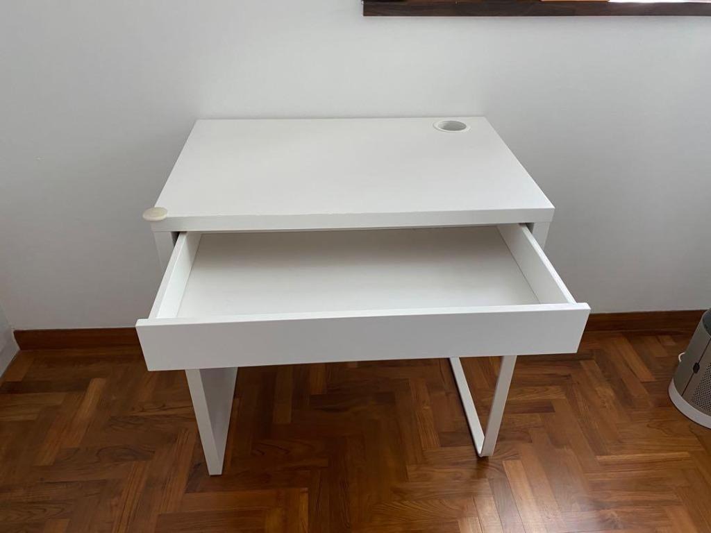 White Study Table with drawer : IKEA, Furniture & Home Living ...