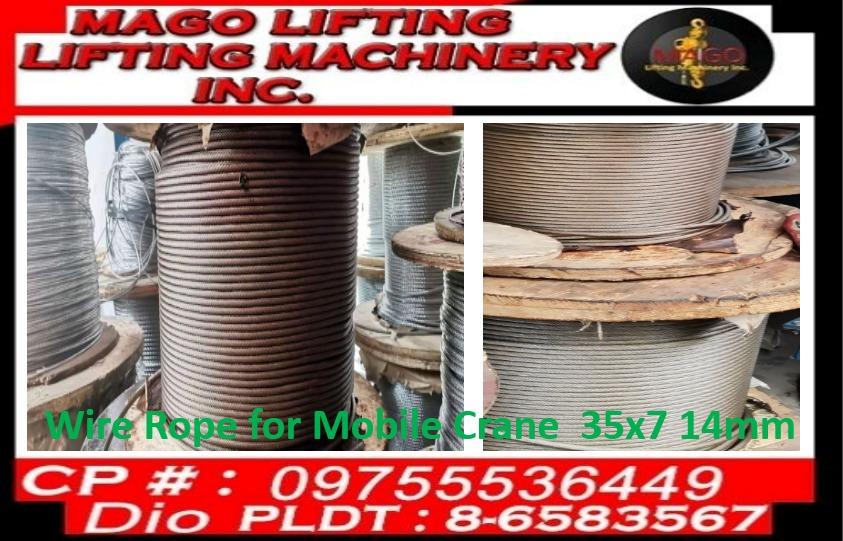 Wire Rope for Mobile Crane (35x7 14mm), Commercial & Industrial ...