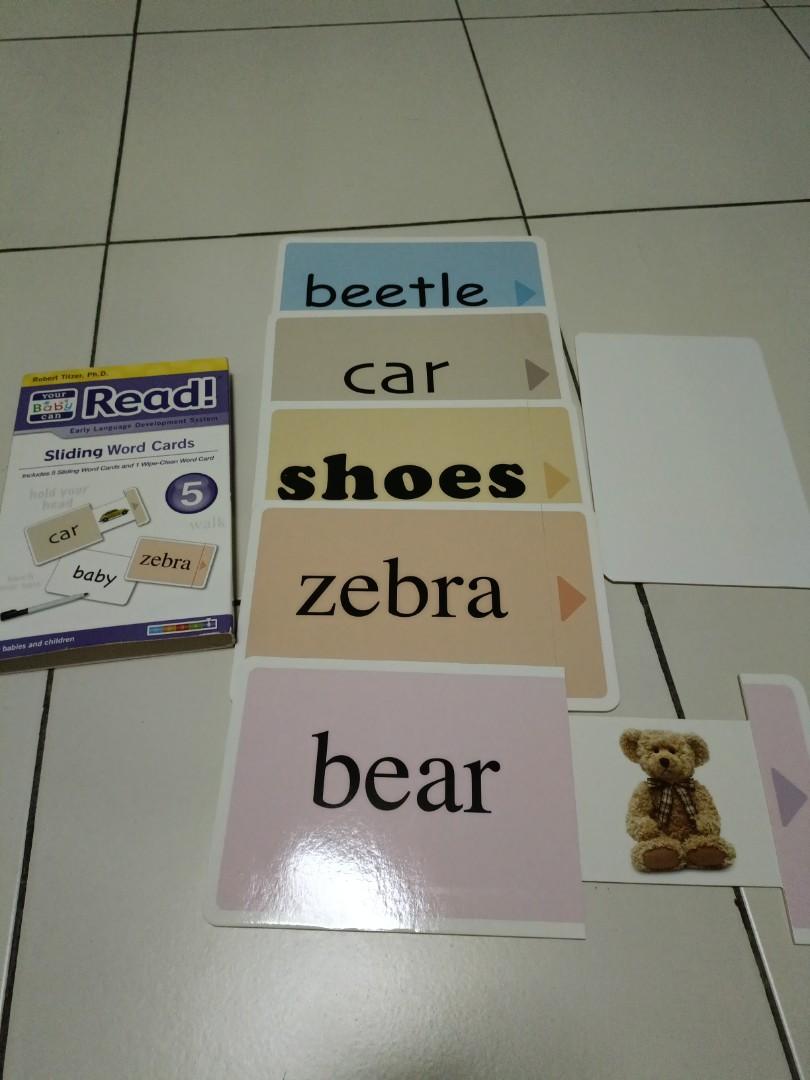 YOUR BABY CAN READ SLIDING WORD CARDS, Babies & Kids, Infant Playtime ...