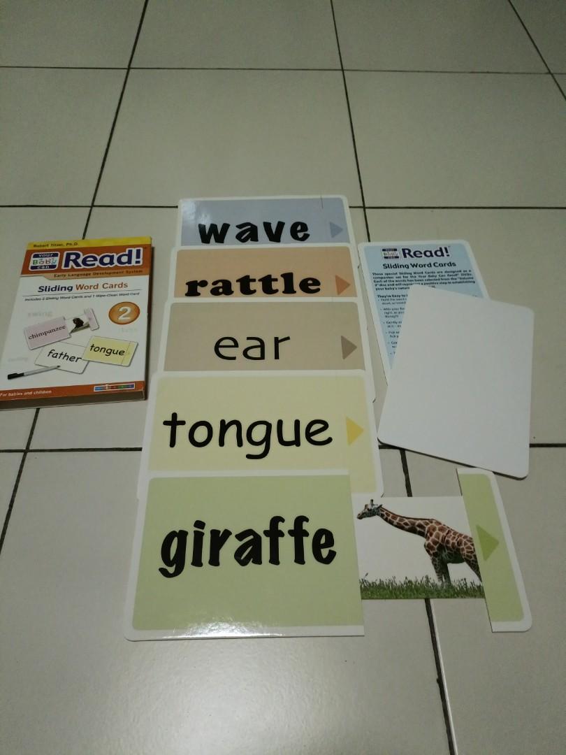 YOUR BABY CAN READ SLIDING WORD CARDS, Babies & Kids, Infant Playtime ...