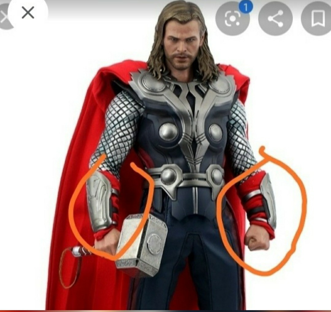 1/6 scale toy Hot toys Thor hand bracer gauntlet armour, Hobbies & Toys ...