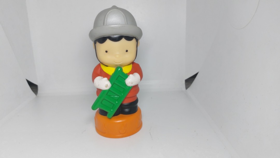 1990s Fireman Firefighter With Ladder Collectible Hard Vinyl Plastic ...