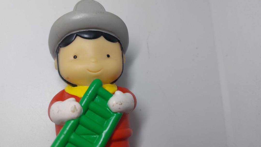 1990s Fireman Firefighter With Ladder Collectible Hard Vinyl Plastic ...