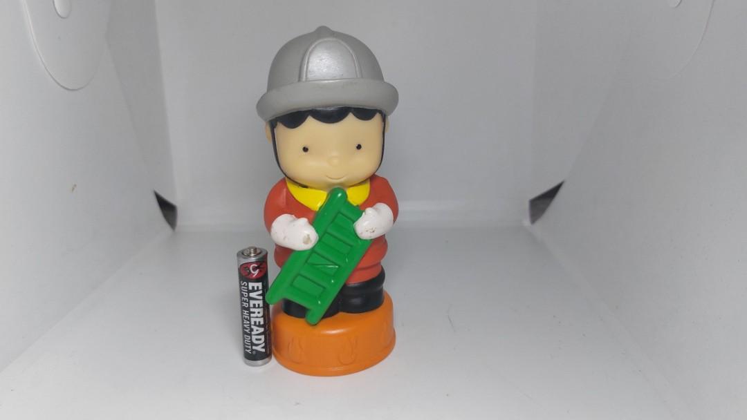 1990s Fireman Firefighter With Ladder Collectible Hard Vinyl Plastic ...