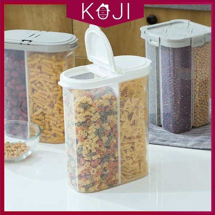 2 and 4 Compartments Storage Tank Dried Food Cereal Crisper Large ...