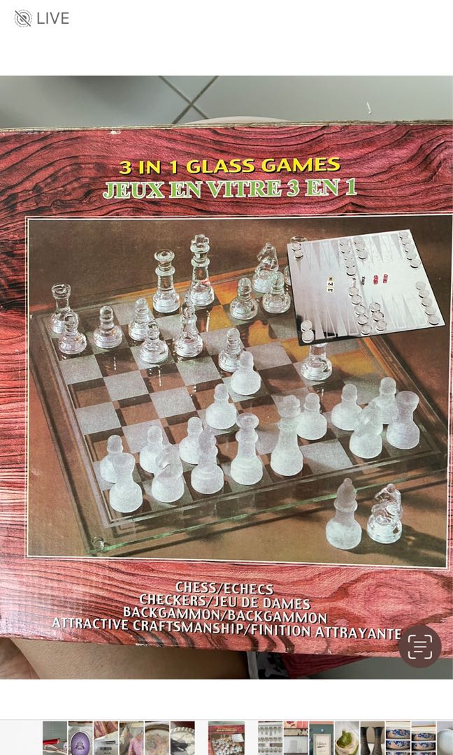 3 in 1 glass games, Hobbies & Toys, Toys & Games on Carousell