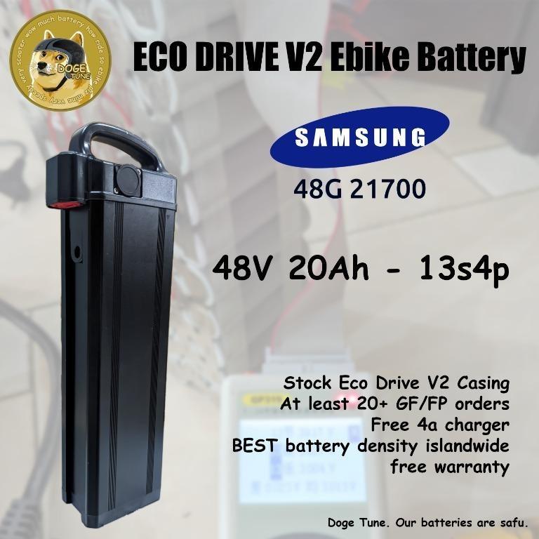 48V 20AH ECO DRIVE 2.0 BATTERY, Sports Equipment, PMDs, E-Scooters & E ...