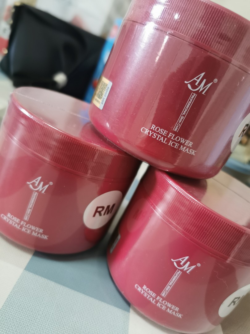 AM Rose Flower Crystal Ice Mask, Beauty & Personal Care, Face, Face ...