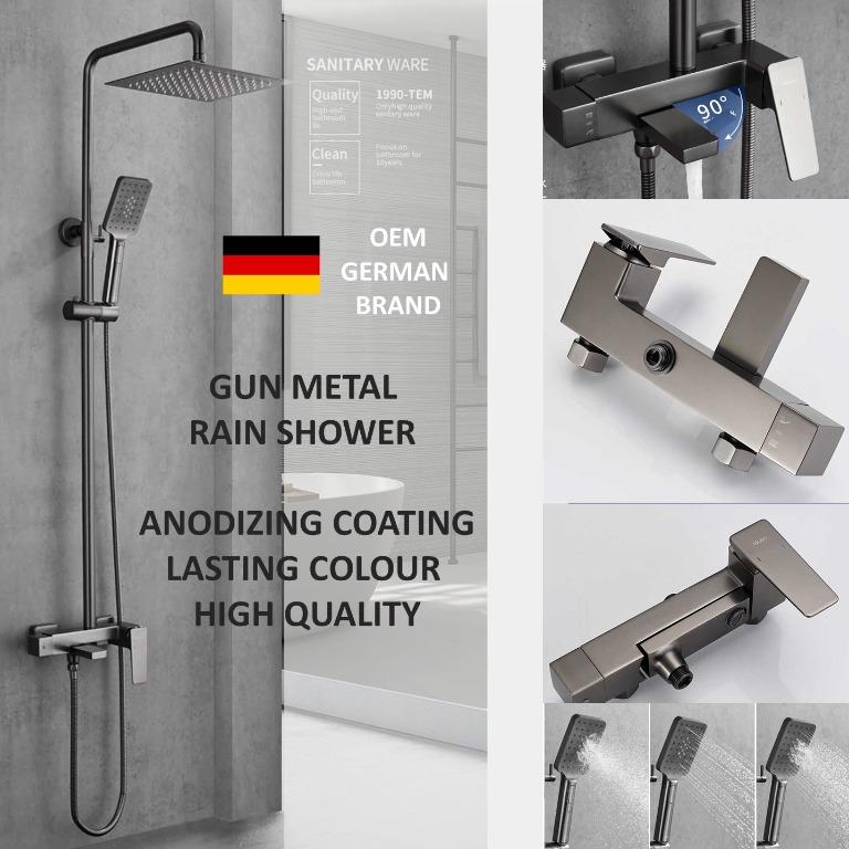 Anodizing Coating Gun Metal Rain Shower / Local Warranty, Furniture ...