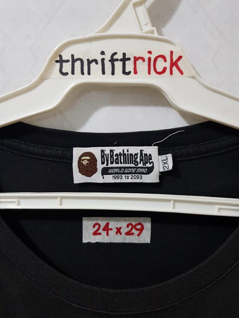 BAPE BY A BATHING APE|WORLD GONE MAD| BIG HEAD PRINT BLACK TSHIRT, Men ...