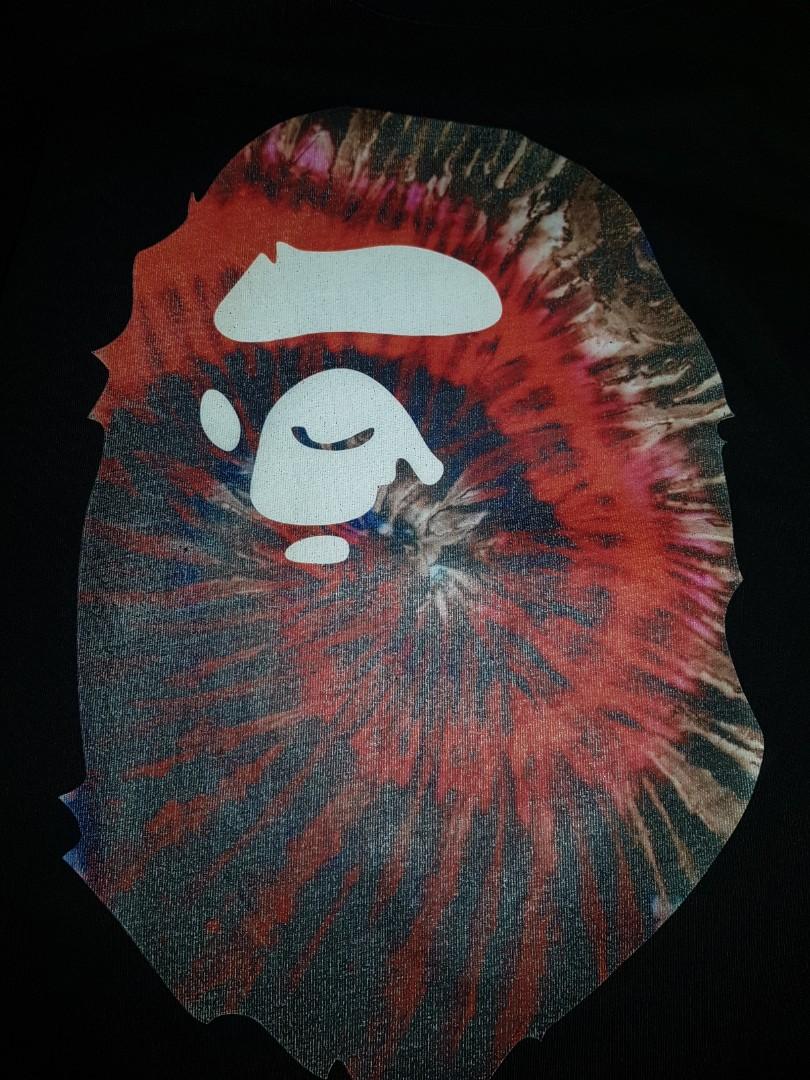 BAPE BY A BATHING APE|WORLD GONE MAD| BIG HEAD PRINT BLACK TSHIRT, Men ...