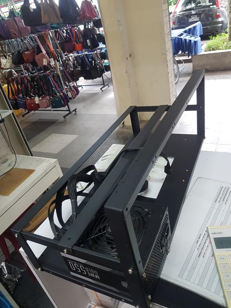 Bitcoin mining rig / rig frame, Computers & Tech, Desktops on Carousell