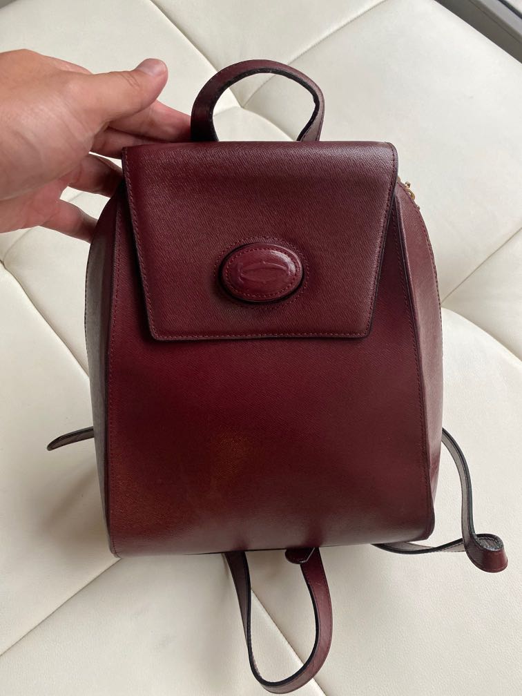 Cartier Leather Backpack, Luxury, Bags & Wallets on Carousell