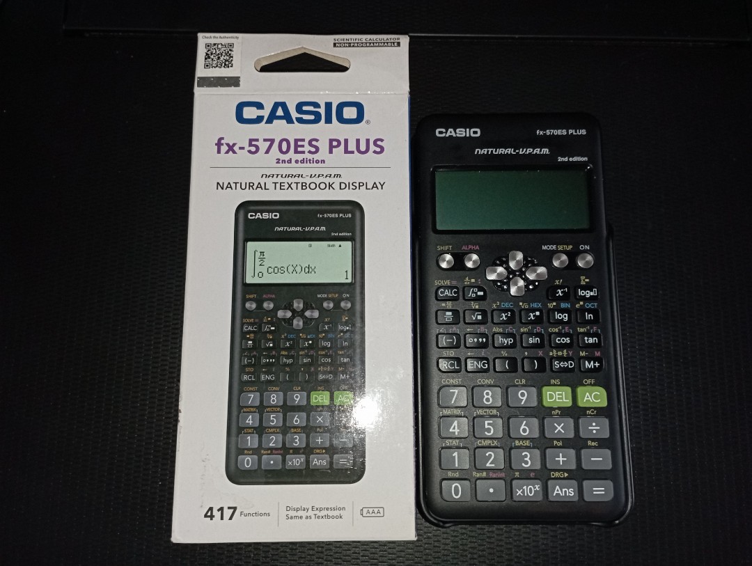 CASIO fx-570 Plus 2nd Edition Calculator, Computers & Tech, Office ...