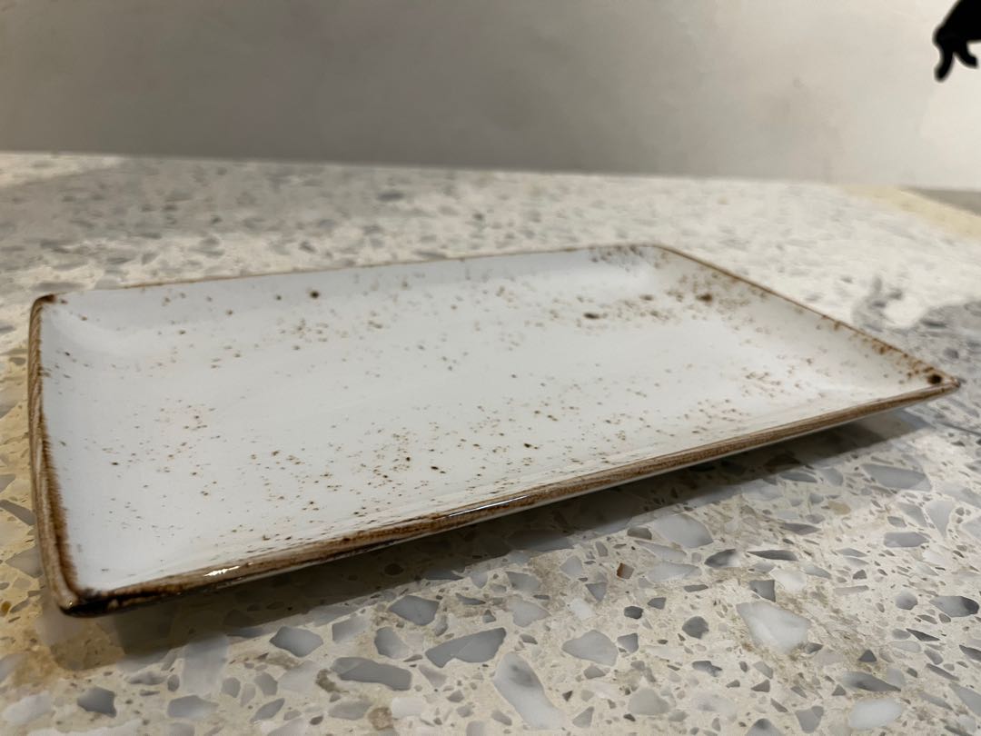 Ceramic rectangular plate, Furniture & Home Living, Kitchenware ...