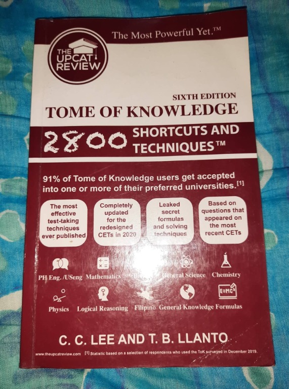 CETs- The Upcat Review Tome of Knowledge, Hobbies & Toys, Books ...