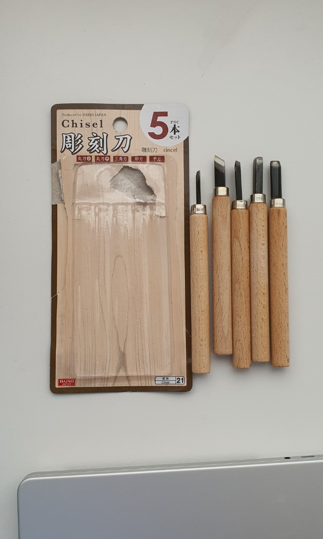 Chisel set from Daiso, Hobbies & Toys, Stationery & Craft, Craft ...