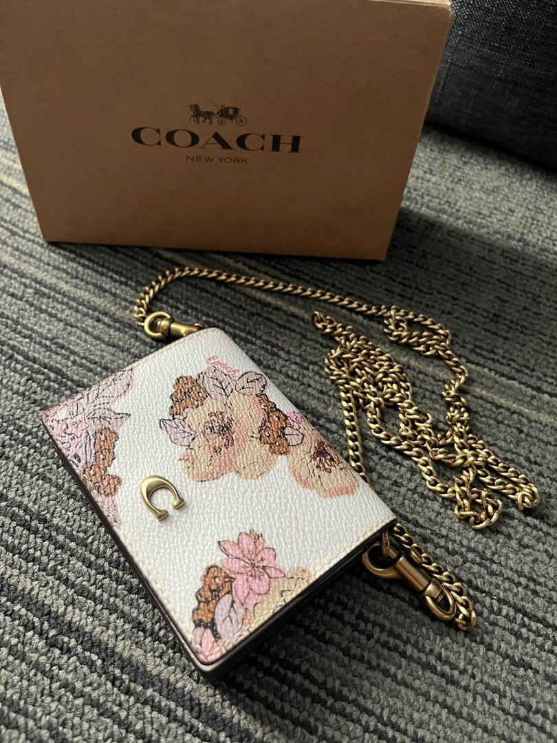 Coach Mini wallet on Chain, Women's Fashion, Bags & Wallets, Wallets ...