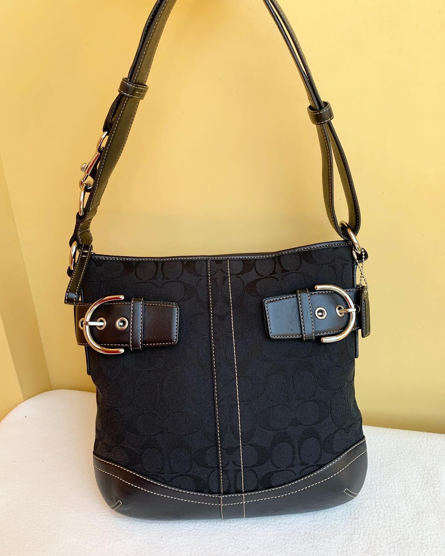 Coach Signature Two Way Bag, Luxury, Bags & Wallets on Carousell