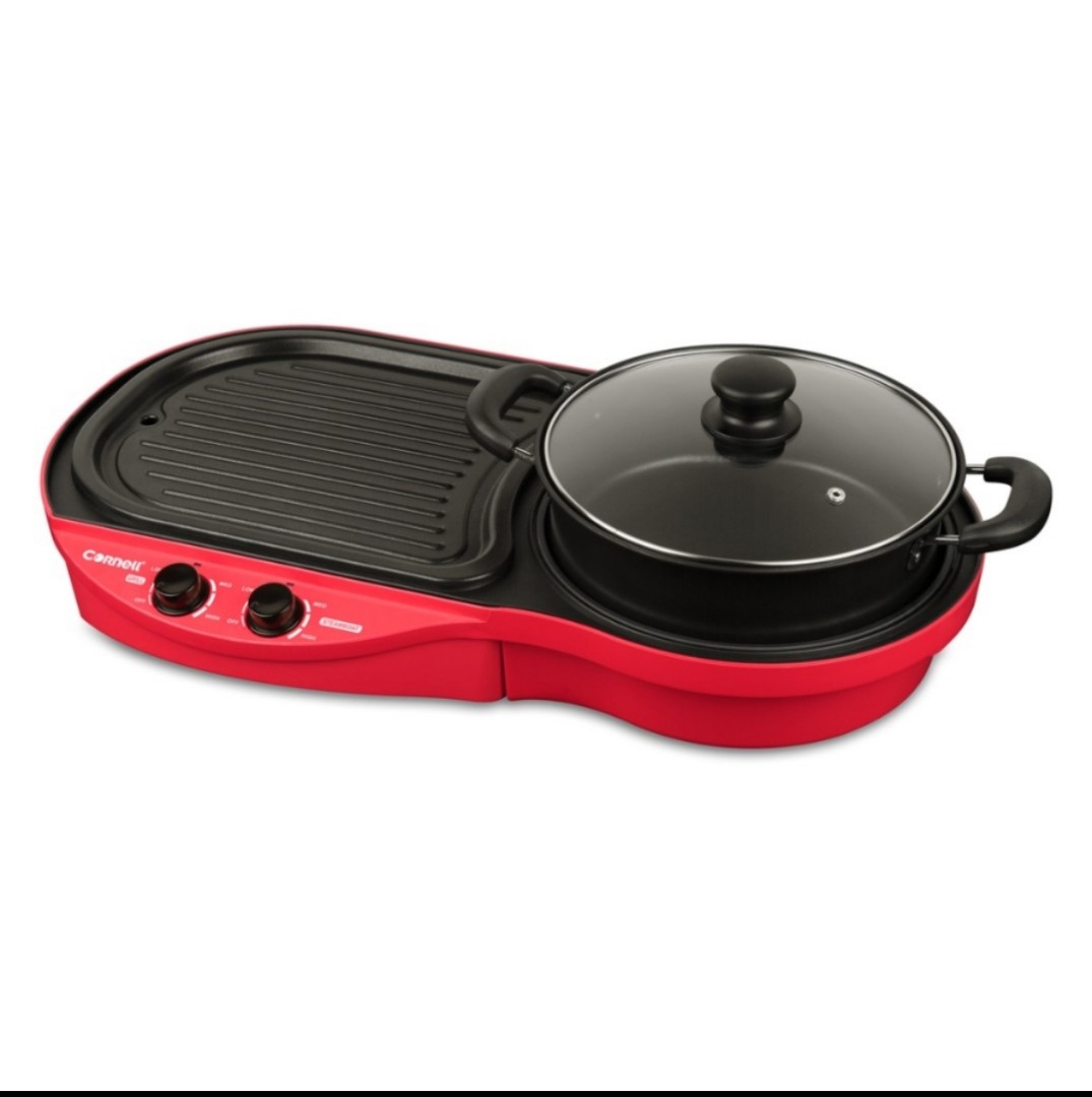 Cornell 2-in-1 Steamboat BBQ Pan Grill Hot Pot Set CCG-EL88DT, TV ...