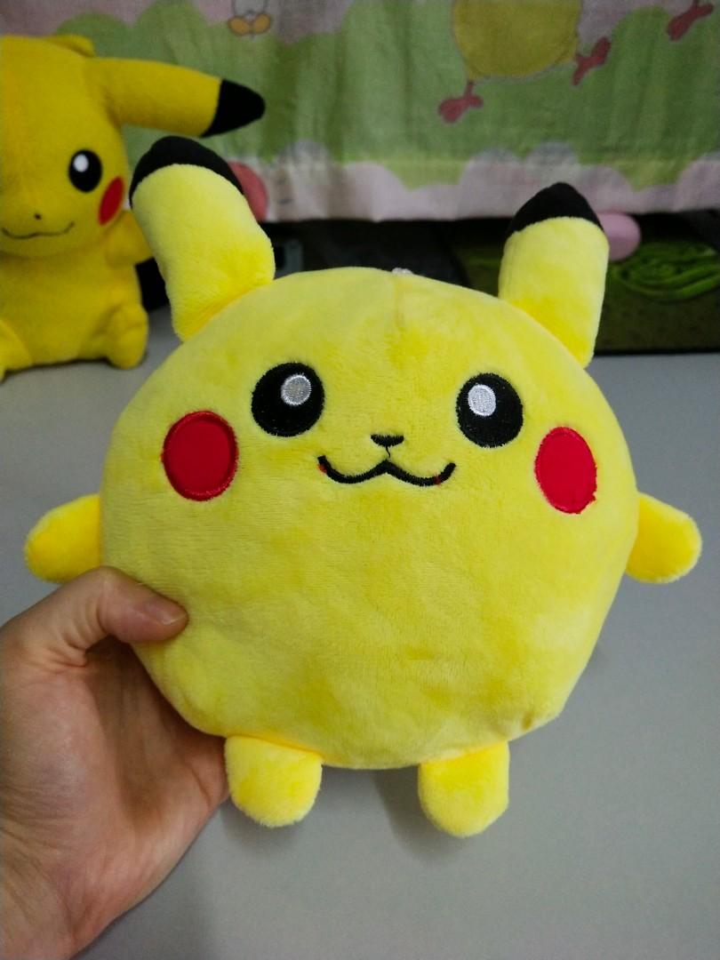 Cute Round Pikachu Plushie, Hobbies & Toys, Toys & Games on Carousell