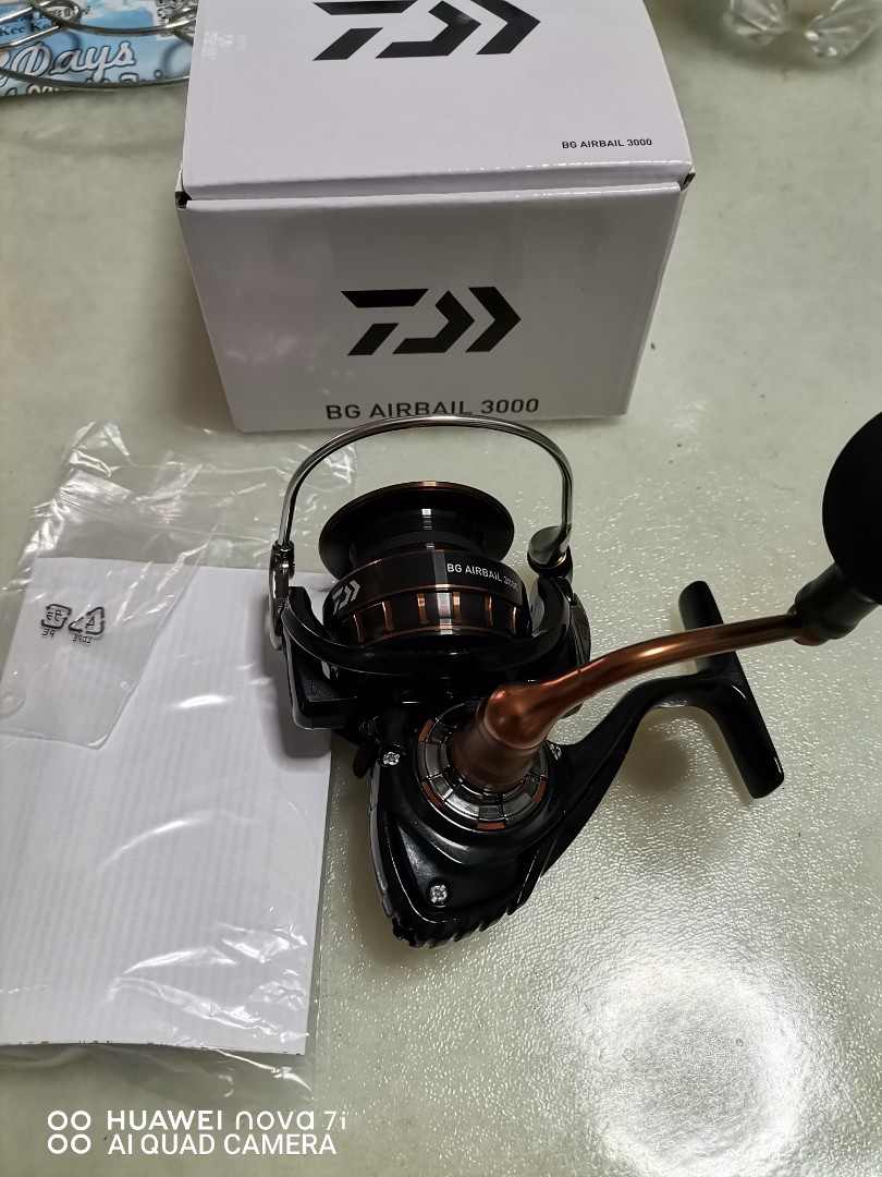 DAIWA BG AIRBAIL 3000 fishing reel, Sports Equipment, Fishing on Carousell