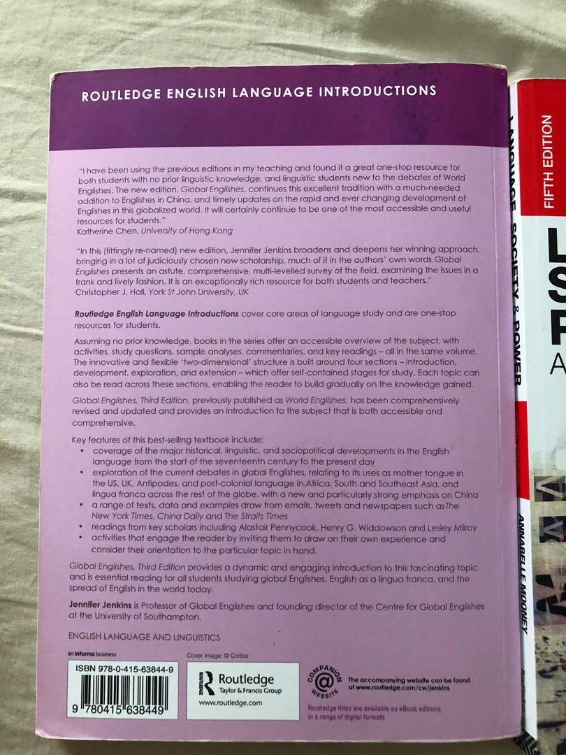 ELL textbooks: Global Englishes + Language, Society and Power, Hobbies ...