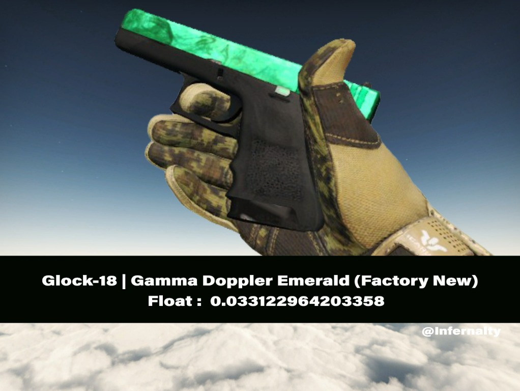 Glock-18 Gamma Doppler Emerald FN CSGO SKINS KNIVES, Video Gaming ...