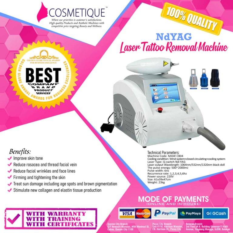 Heavy Duty NDYAG Laser Tattoo Machine, Beauty & Personal Care, Face ...