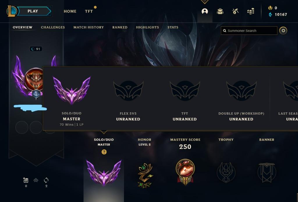 High lp gain masters league of legends account, Video Gaming, Gaming ...