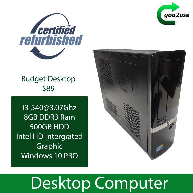 HP Pavilion Pro 3130 SFF i3-540@3.07Ghz Desktop Computer, Computers ...
