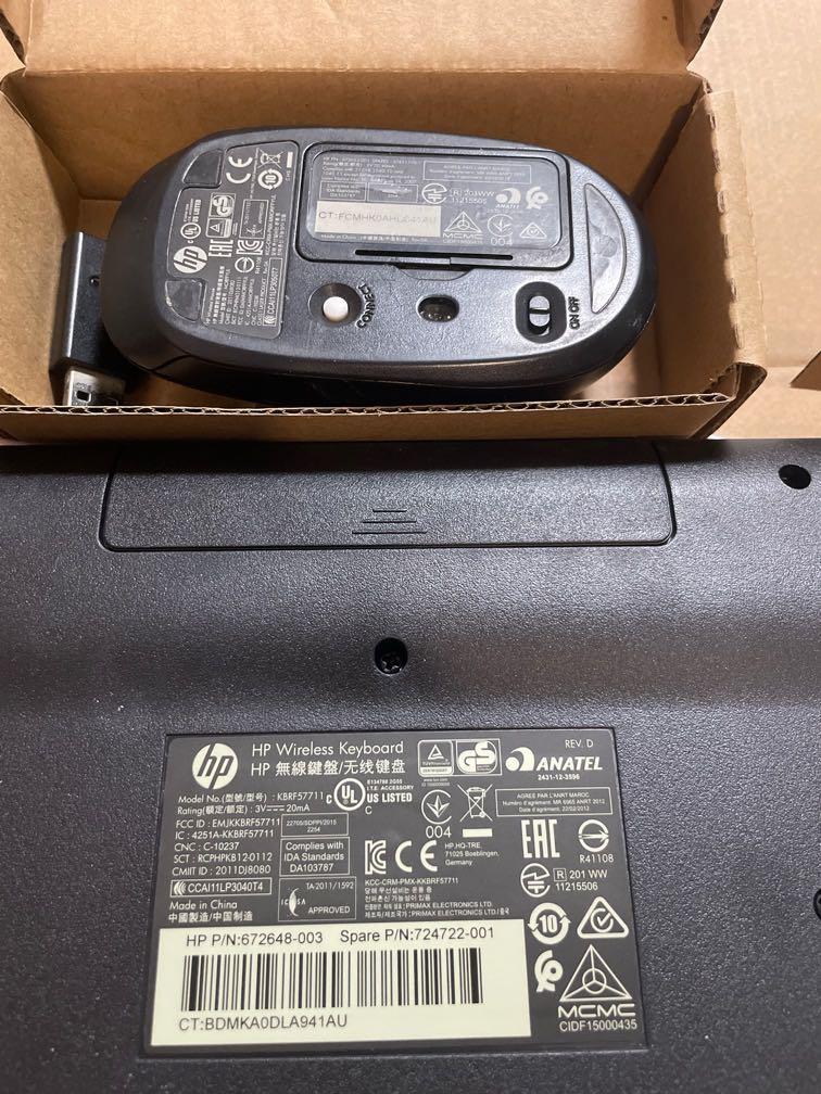 HP Wireless Keyboard and Mouse, Computers & Tech, Parts & Accessories ...