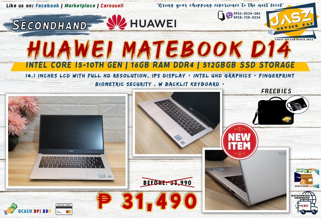 Huawei MateBook D14 i5 10th Gen 16GB RAM 512GB SSD FHD 14.1 INCH ...