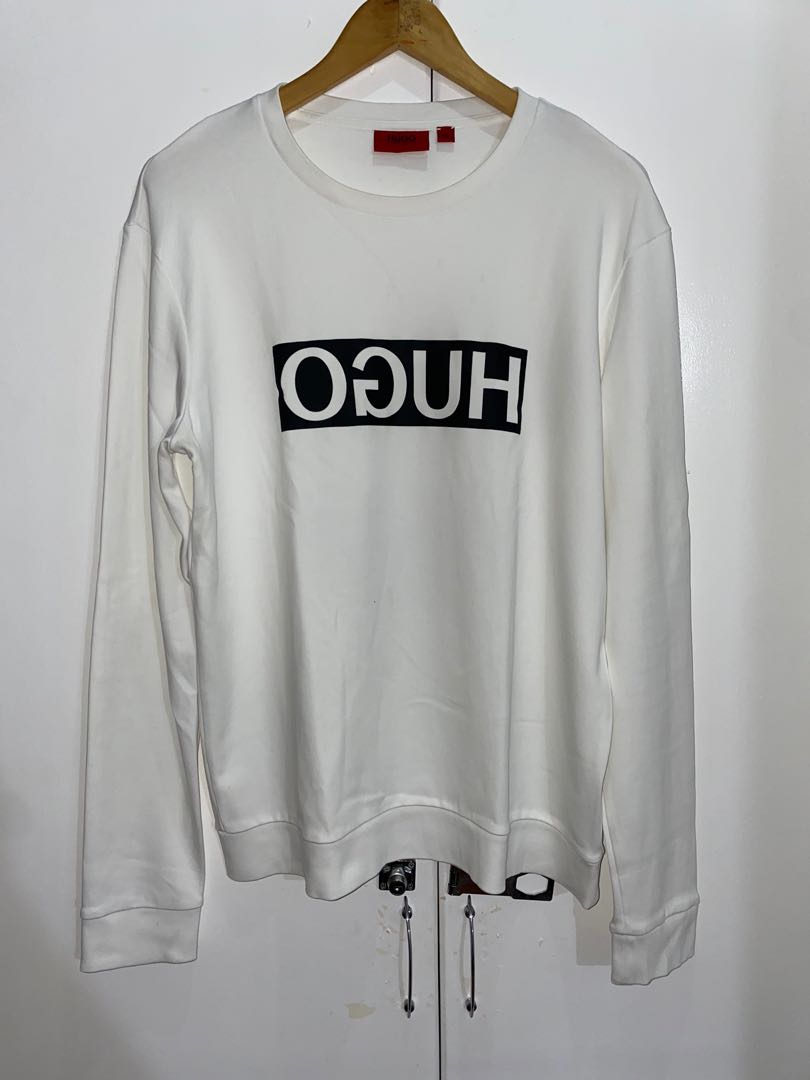 Hugo Boss Reverse Logo Crewneck, Men's Fashion, Coats, Jackets and ...