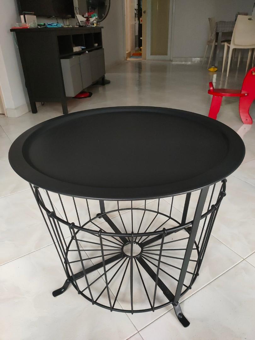 Ikea round storage table, Furniture & Home Living, Furniture, Tables ...