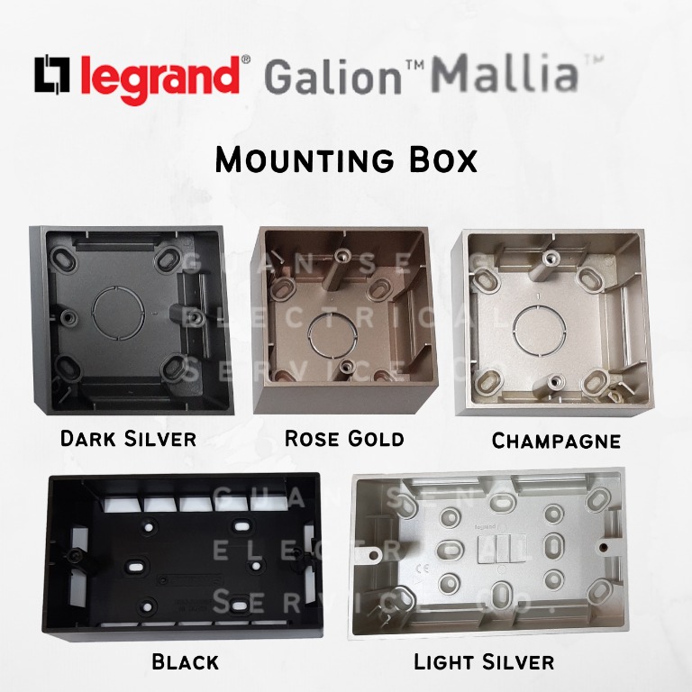 Legrand Galion Mallia Jovia Compatible Surface Mounting Box Black ...