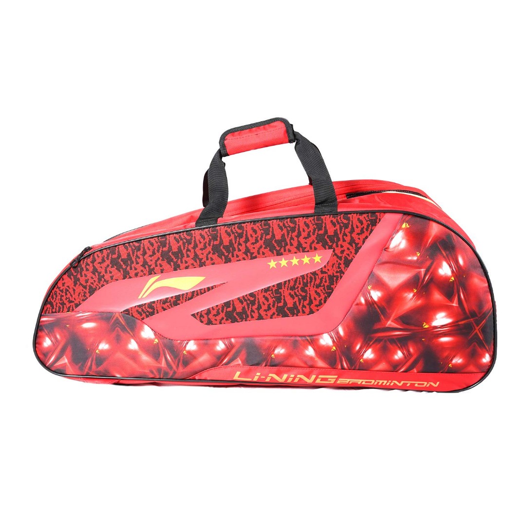 Li-Ning Lining 12 In 1 Badminton Racket 5 Star Kit Backpack Bag Red ...
