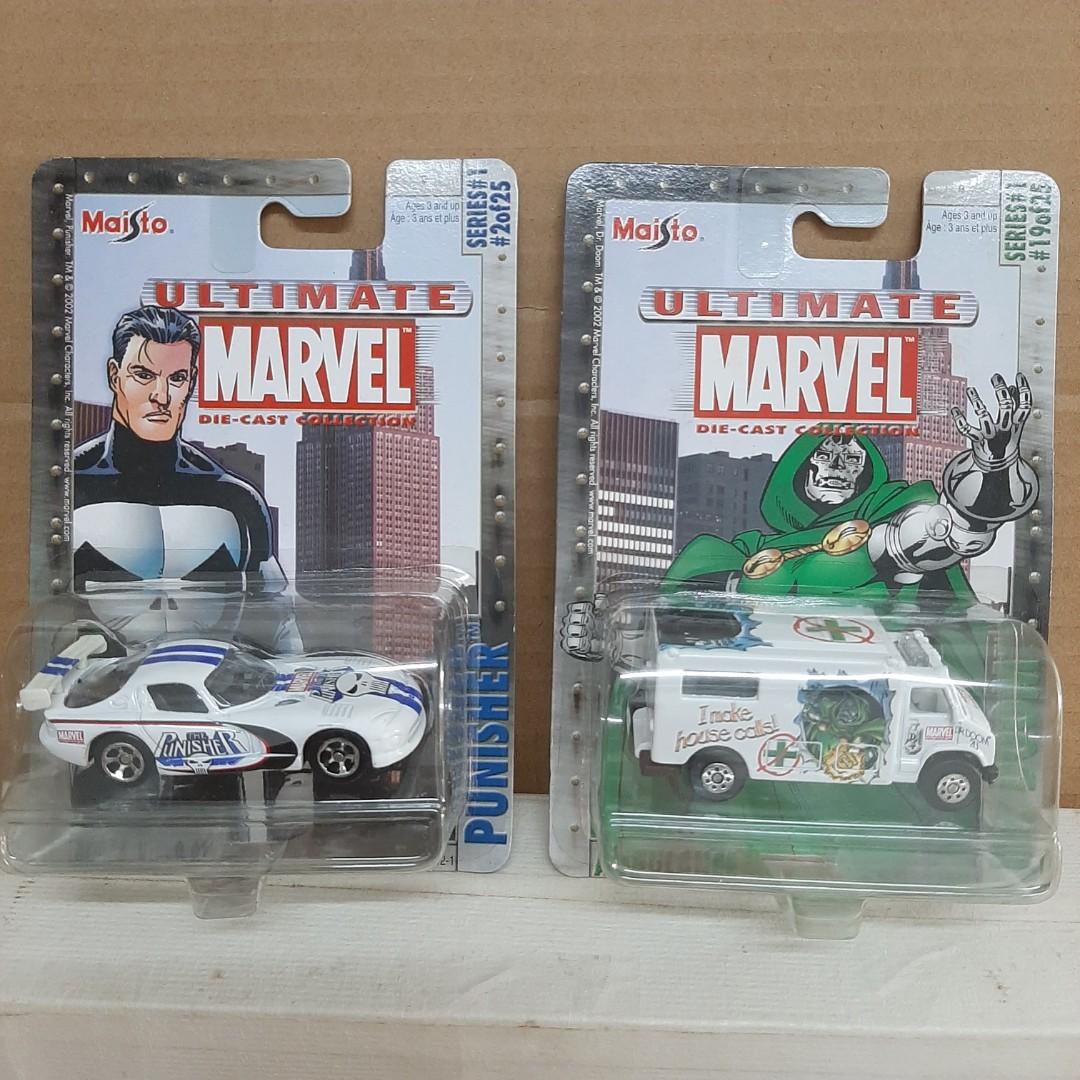 MAISTO ULTIMATE MARVEL SERIES 1 THOR CADILLAC VIZON Spider-man Corvette ...