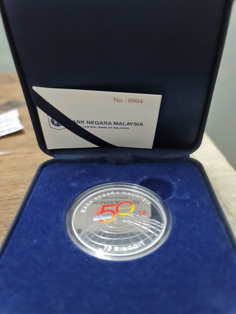 Malaysia 50th Anniversary of Universiti Kebangsaan Malaysia Coloured Silver Commemorative Proof ...